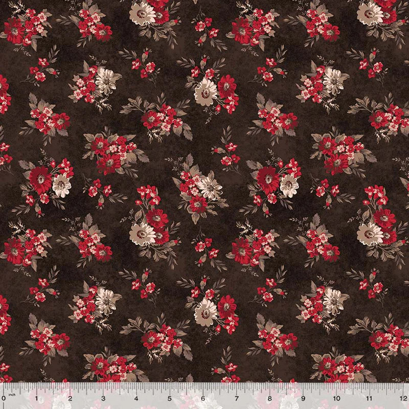 (5 yd) Windham Fabrics Rory Rich Bouquets Cocoa 53713-1 ...