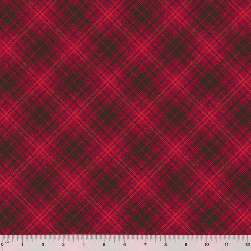 (6.5 yd) Windham Fabrics Rory Raspy Plaid Garnet 53714-6 ...