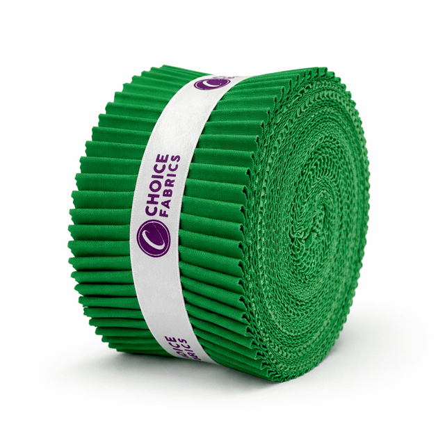 Choice Fabrics Supreme Solids Jelly Roll - Spring Green - 40 Strips ...