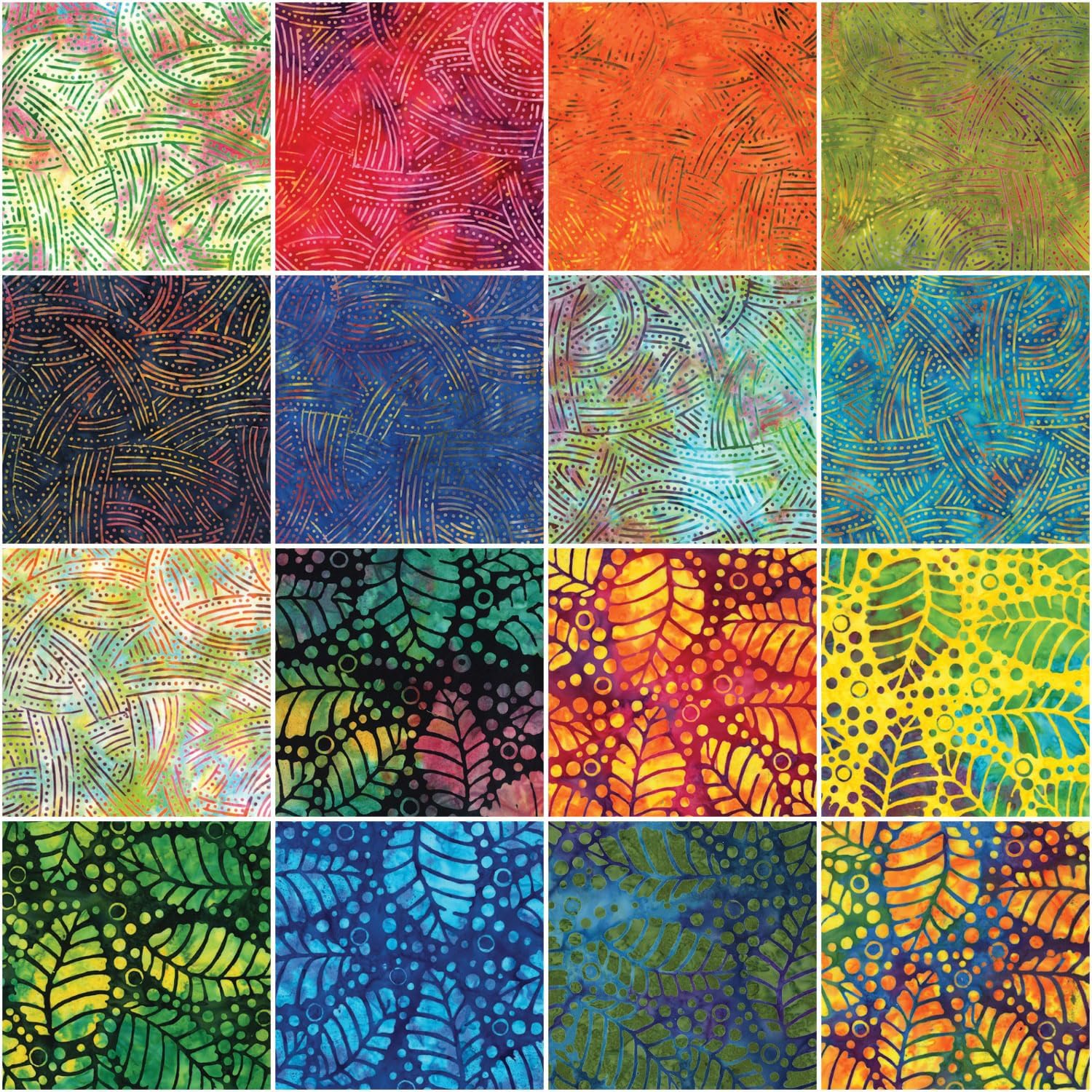 Benartex Bali Triple-Dyed Batiks Strip-pies – JellyRollFabric.net