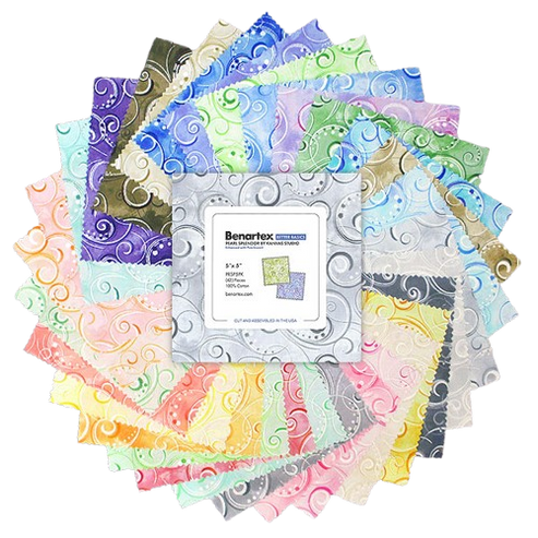 Charm Pack 5x5 Squares - Benartex Pearl Splendor - 40 5" Squares ...