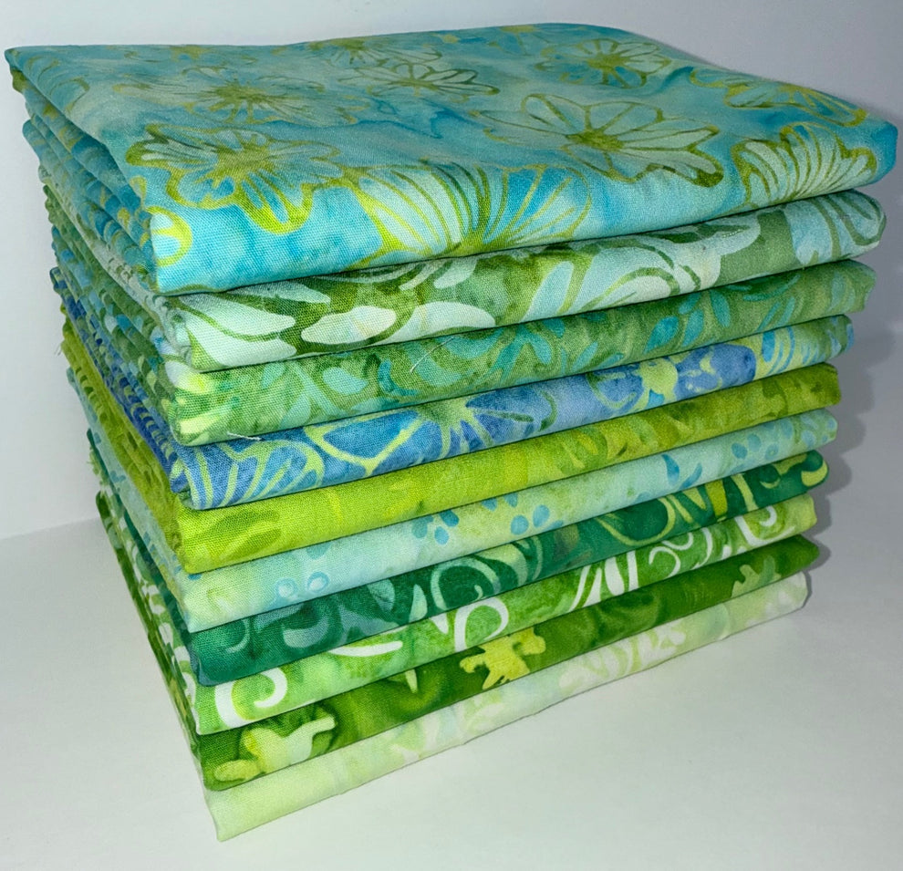 Anthology Batiks "Soft Spring" Half-yard Bundle - 10 Fabrics, 5 Total ...