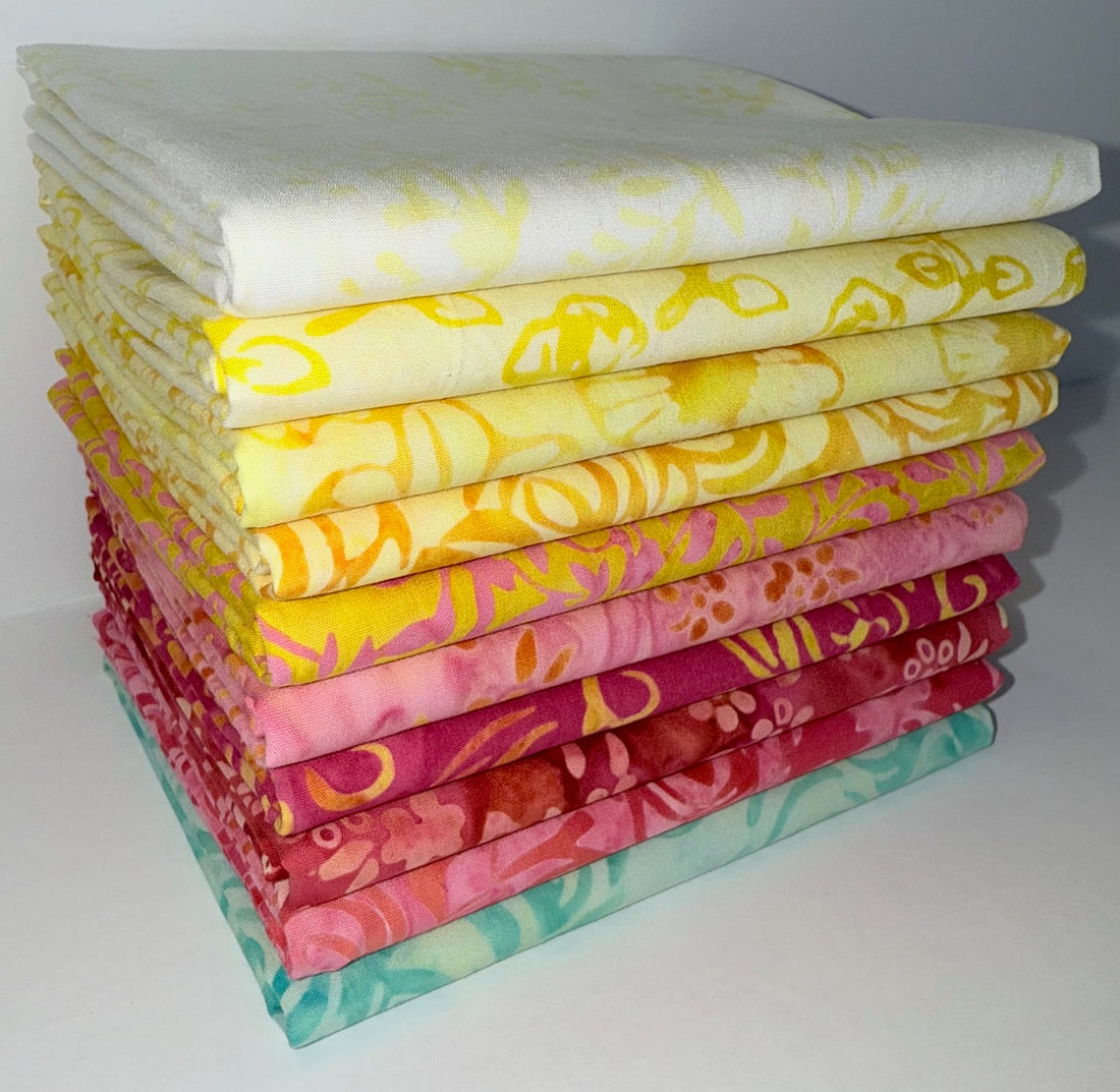 Anthology Batiks "Summer Days" Half-yard Bundle - 10 Fabrics, 5 Total ...