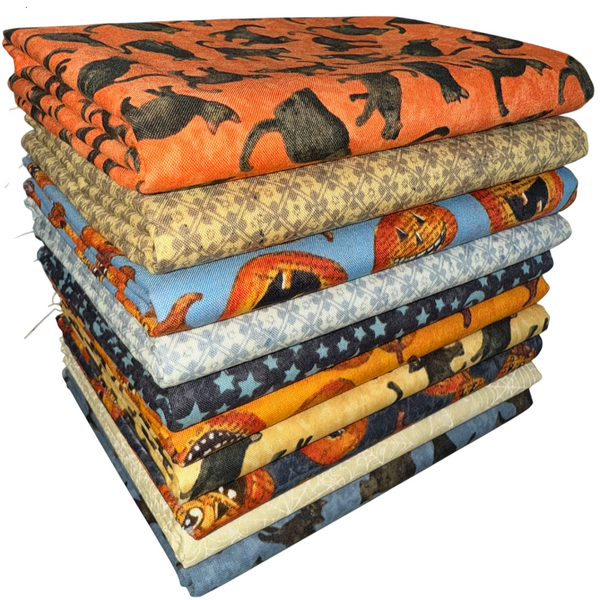 Clothworks "All Hallow's Eve" (Halloween) Half-yard Bundle - 10 Fabric – JellyRollFabric.net