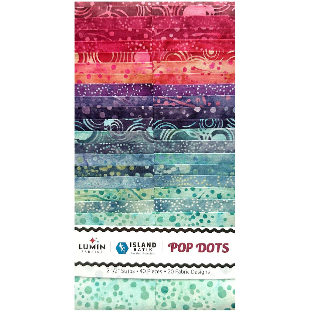 Island Batik - Pop Dots - 20 Fabrics, 40 Total Strips – JellyRollFabric.net