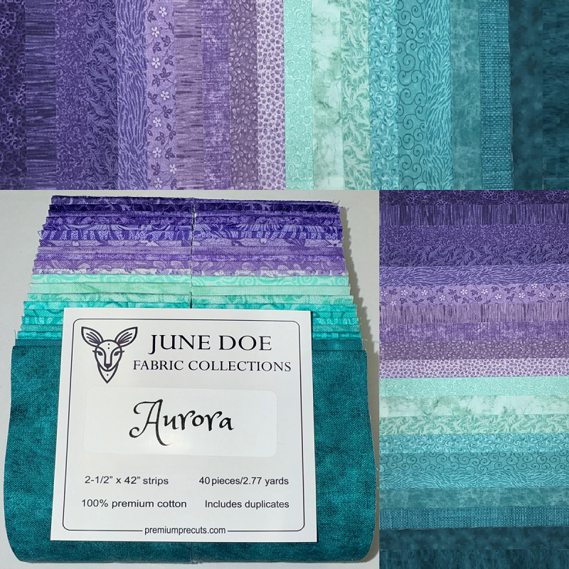 June Doe Fabric Collections - Aurora - 40-Strip Pack – JellyRollFabric.net