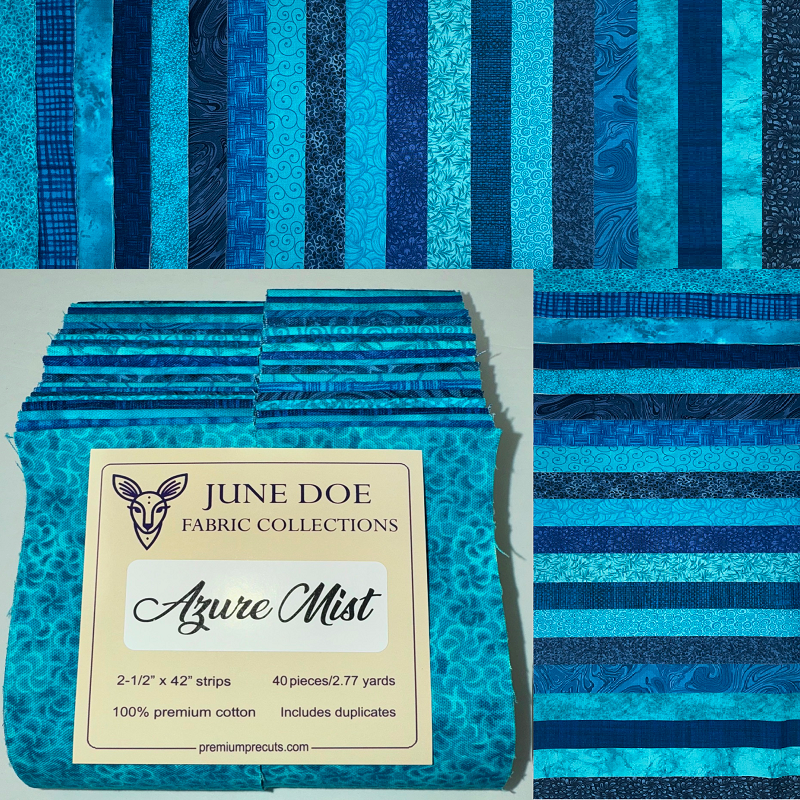 June Doe Fabric Collections - Azure Mist - 40-Strip Pack ...