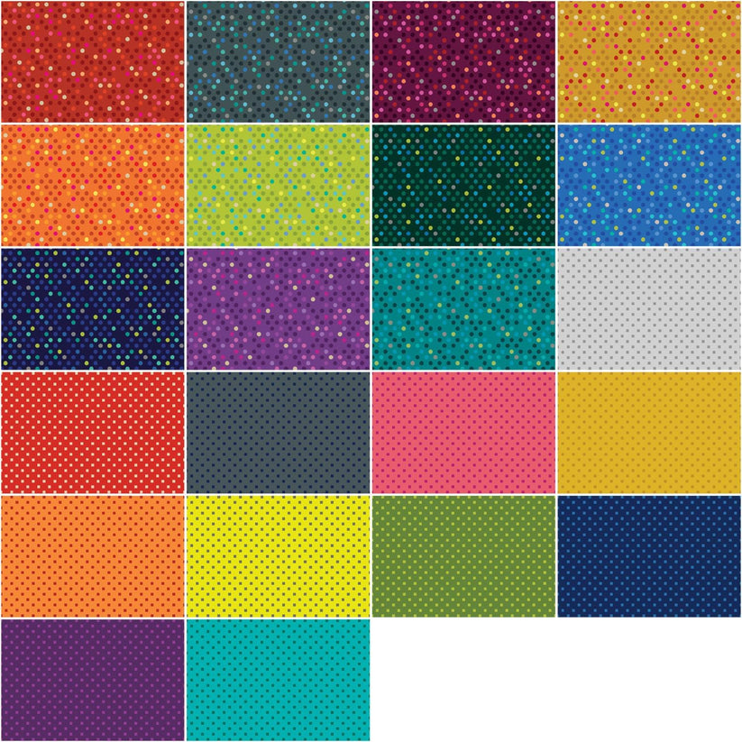 Charm Pack 5x5 Squares - Benartex Dazzle Dots - 40 5" Squares ...