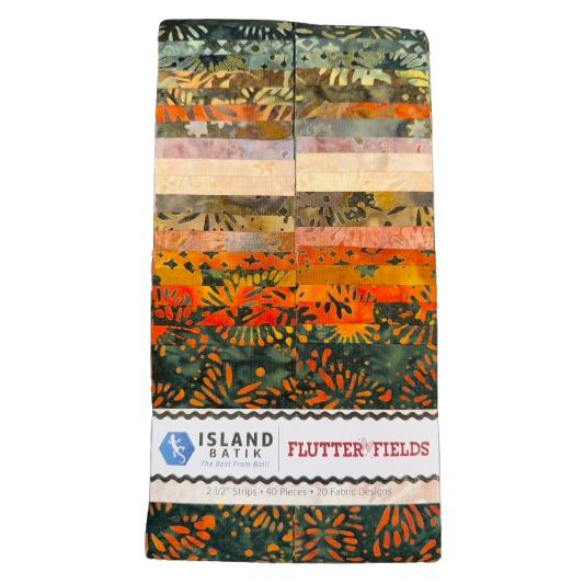 Island Batik - Flutter Fields - 20 Fabrics, 40 Total Strips – JellyRollFabric.net