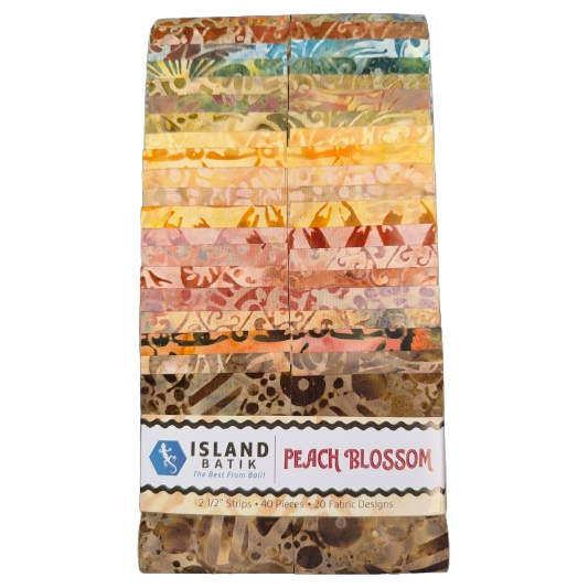 Island Batik - Peach Blossom - 20 Fabrics, 40 Total Strips ...