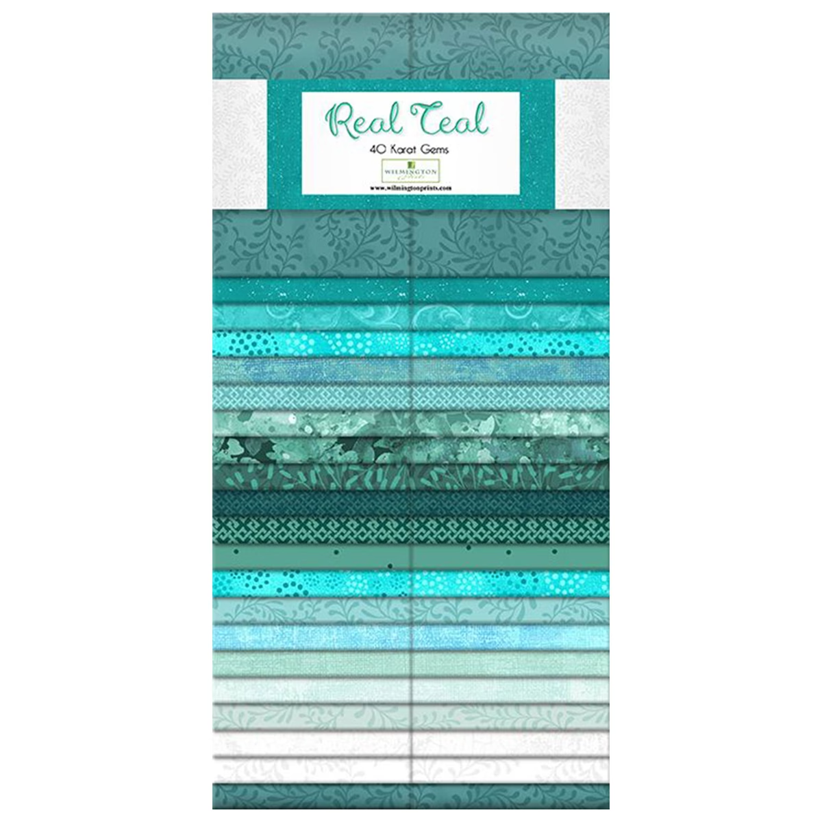 Wilmington Prints - 40 Karat Gems - Real Teal – JellyRollFabric.net