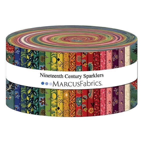 Marcus Fabrics - 19th Century Sparklers by Pam Buda - 40 2.5" Strips – JellyRollFabric.net