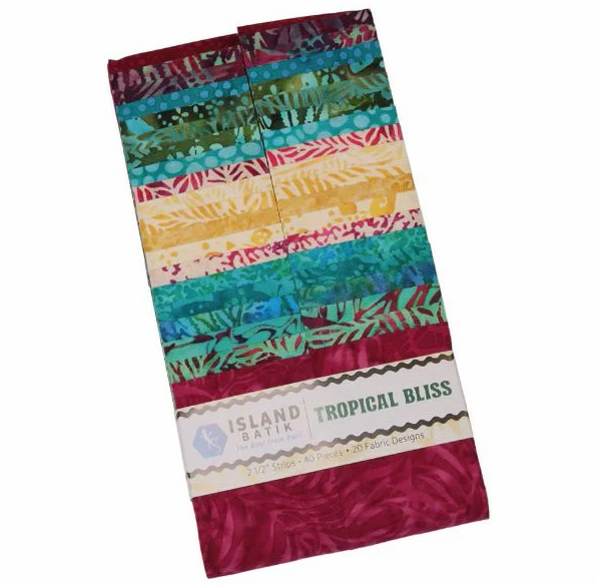 Island Batik - Tropical Bliss - 20 Fabrics, 40 Total Strips ...