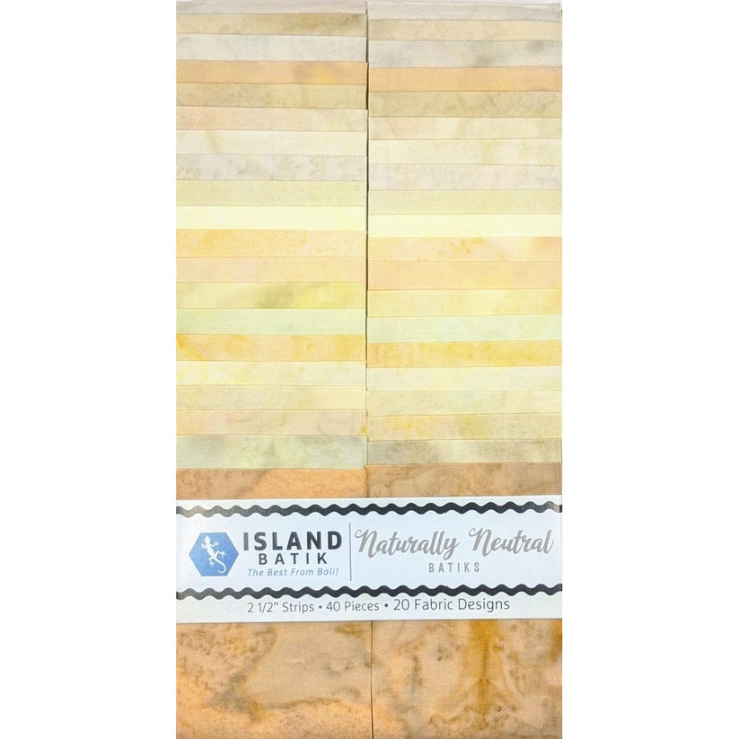 Island Batik - Naturally Neutral - 20 Fabrics, 40 Total Strips ...