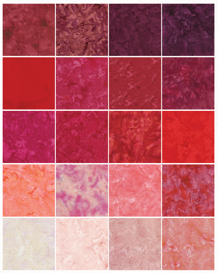 Island Batik - Ravishing Red - 20 Fabrics, 40 Total Strips ...